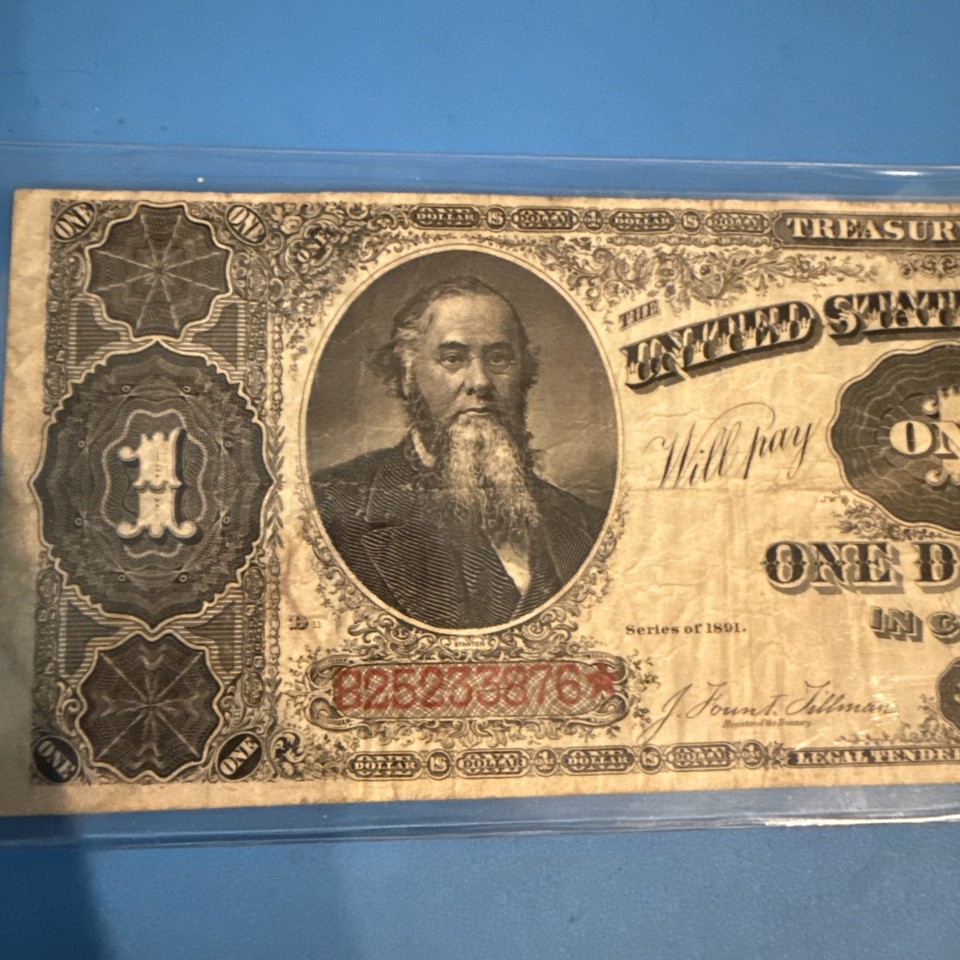 1891 US Mint $1 Dollar Treasury Note Paper Money Large Currency | eBay