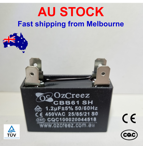 CBB61 1.2uF 450V 4 Pin Capacitor Appliances Ceiling Fan Starting ...