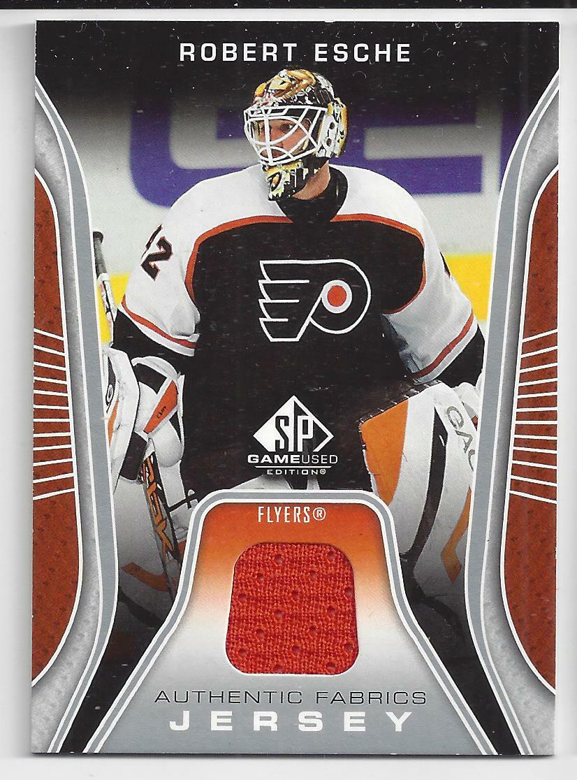 Robert Esche 2007-08 Upper Deck SP NHL Authentic Fabrics Card #RE | eBay