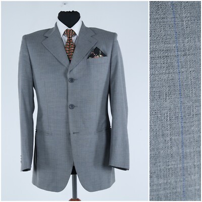 Men Italian Sport Coat 38R US Size MAURIZIO Striped Lanificio Wool ...