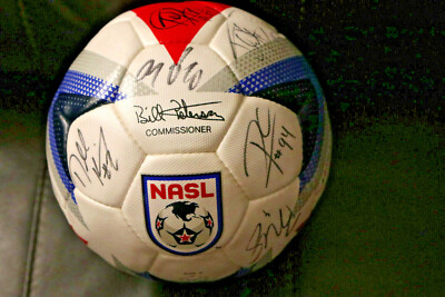 Tampa Bay Rowdies Autographed Official NASL Soccer Match Ball Under ...