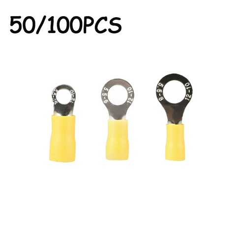 50/100pcs Assorted Crimp Spade Terminal Insulated Electrical Wire ...