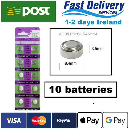 Alkaline Battery AG9 SR936SW, SR936, 625, 394, GP394, L936, LR936, SR45 ...