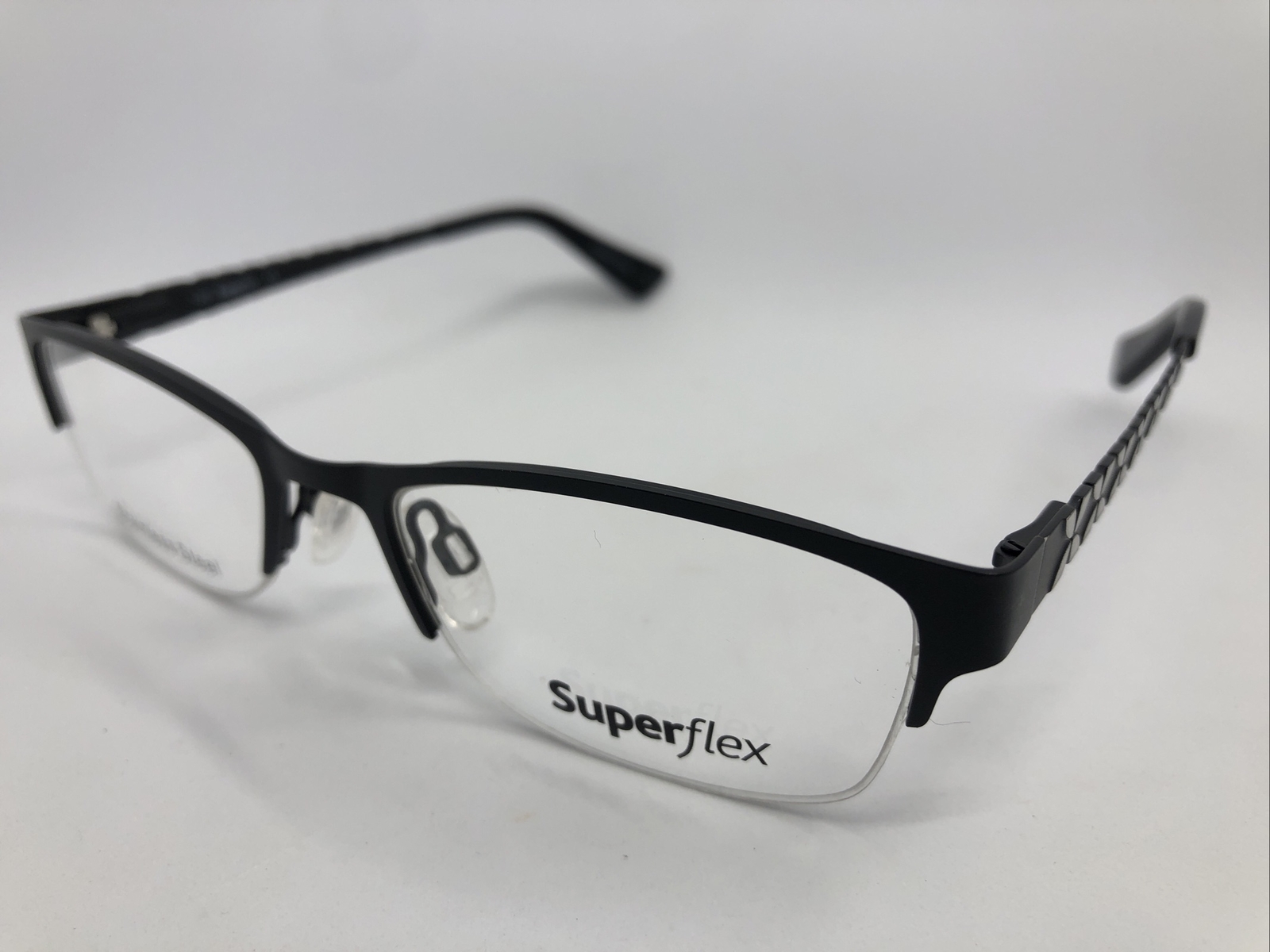Superflex SF-490 Col 2 Black 48.17.130 Stainless Steel Eyeglasses ...