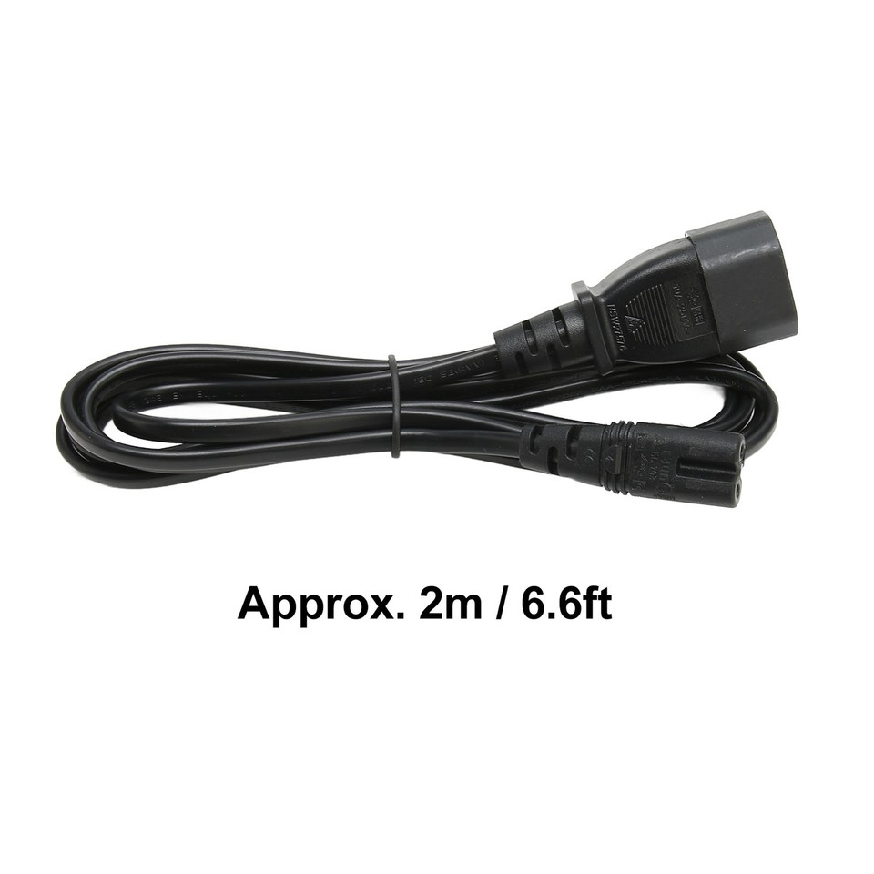 Iec320 C14 To C7 Cord Male To Female Power Adapter Cable For Lcd ...