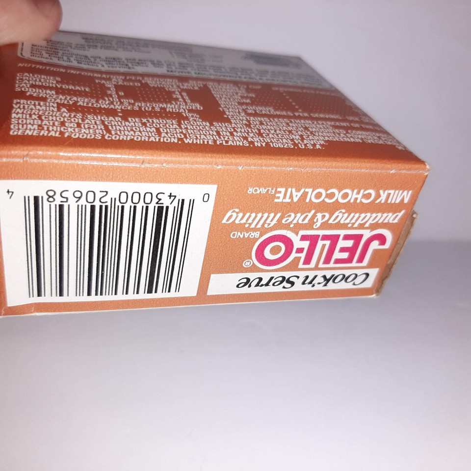 Jell-O Pudding Milk Chocolate Cook 'n Serve Sealed Box Vintage 80s | eBay