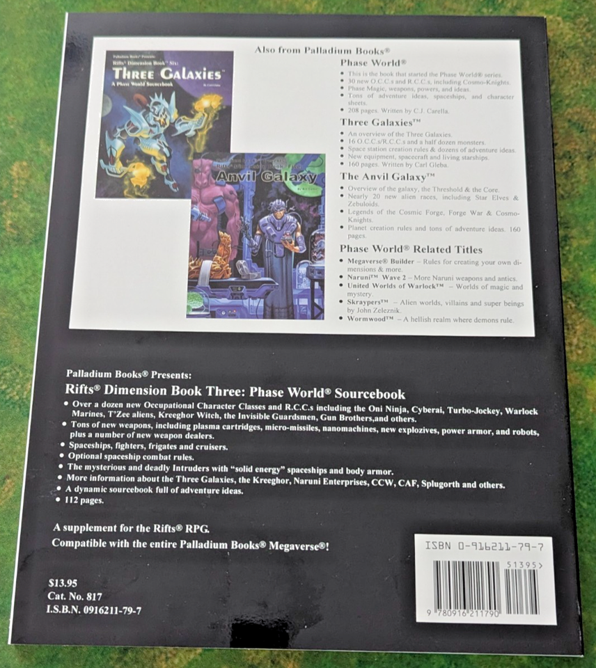 Rifts Dimension Book Three (#3) Phase World Sourcebook Softcover ...