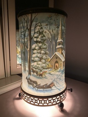 Vintage 1957 Econolite Motion Lamp 766 7 Winter Snow Scene Sleigh ...