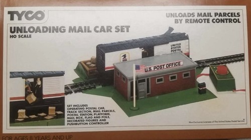 Tyco HO Scale Kit No. 920 Unloading Mail Car Set Post Office New Open ...