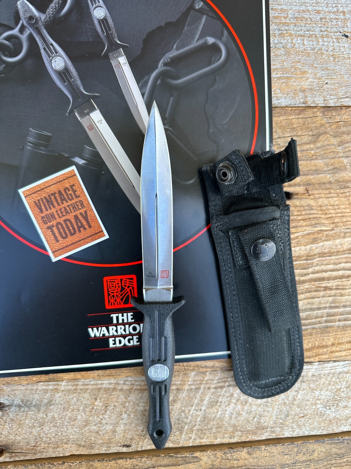 VINTAGE SOG AL MAR SHADOW DAGGER COMMANDO KNIFE AND SHEATH MADE IN SEKI ...