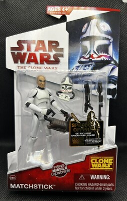 Star Wars The Clone Wars - Clone Pilot Matchstick - CW34 - 2009 Hasbro ...