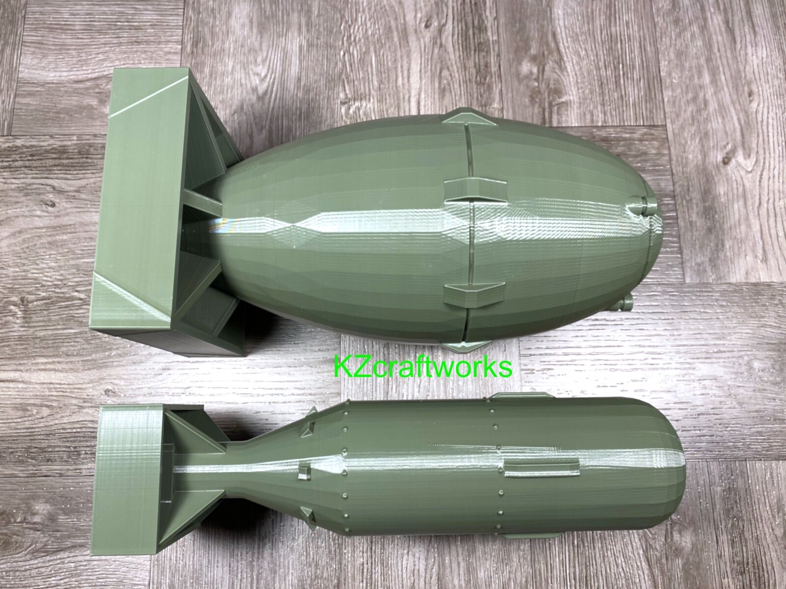 Fat Man & Little Boy Atom Bomb Models - 3D Printed 1/12 - WW2 US ...