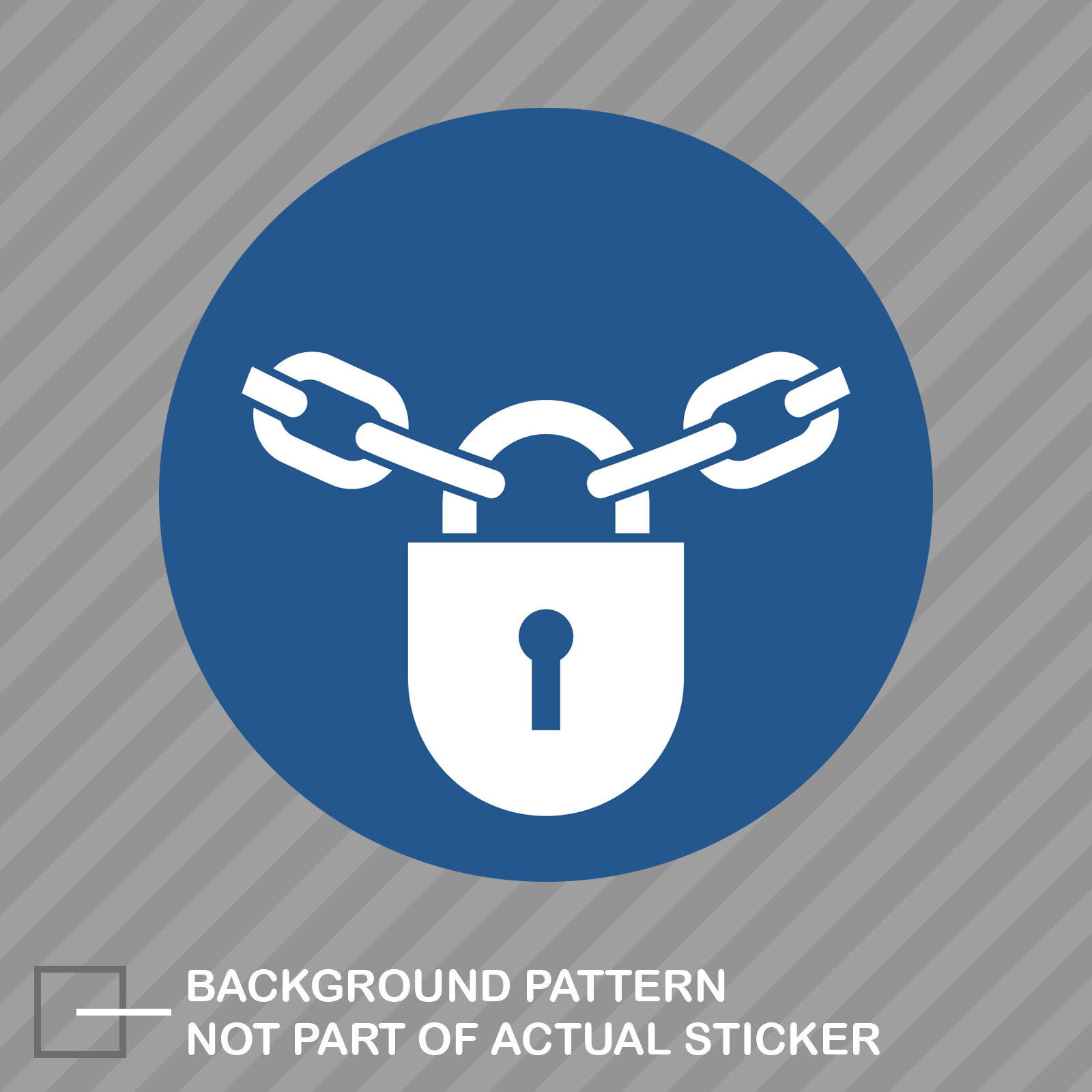 M028 Install Locks And Keep Locked Sticker Decal Vinyl iso 7010 ...