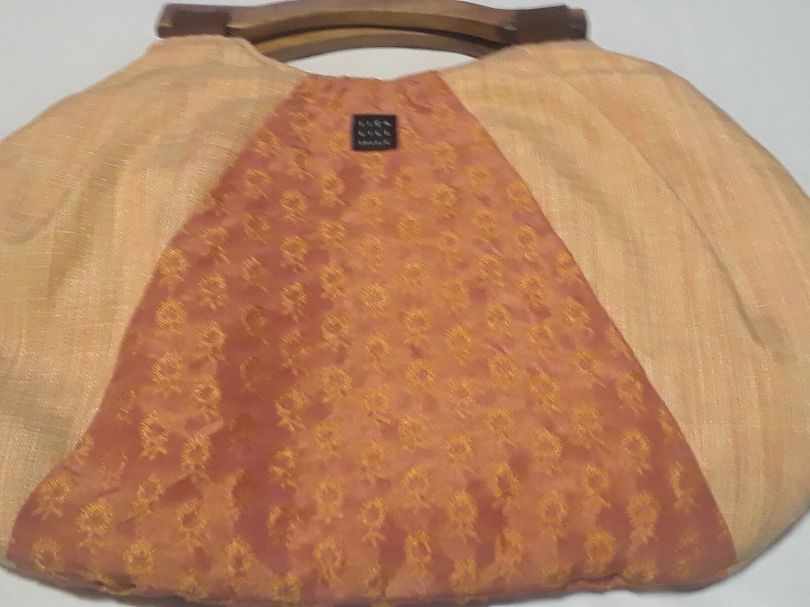 Lisa Lill Studio bag with wooden handles! Super Cute! | eBay