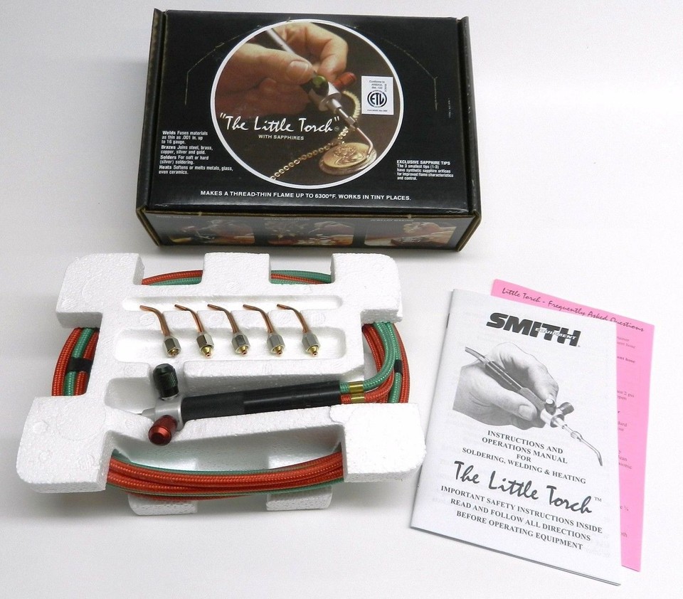 Smith Little Torch & 5Tips + Regulators & Magnetic Stand Jewelry ...