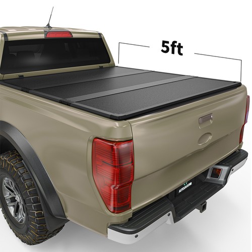 5FT FRP Hard 3-Fold Tonneau Cover Truck Bed For 2019-2023 Ford Ranger ...
