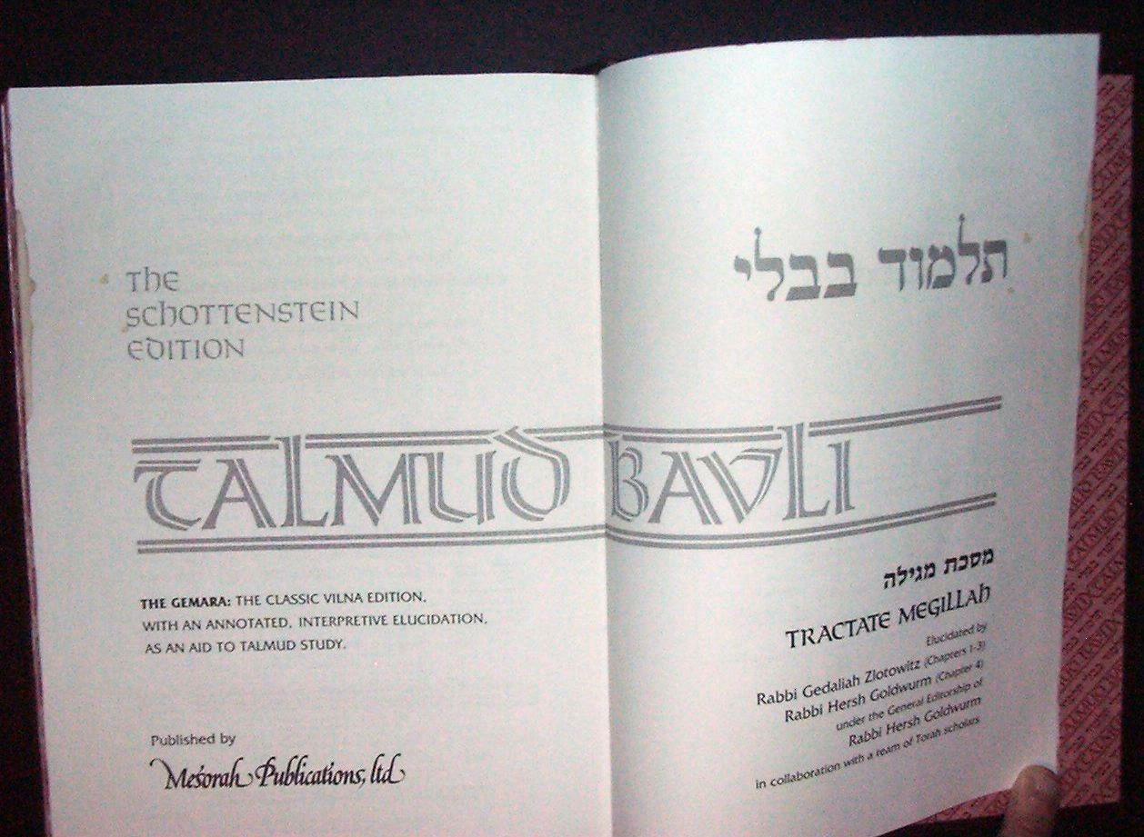 Talmud Bavli, Artscroll Schottenstein Folio Ed Hebrew & English Judaica ...