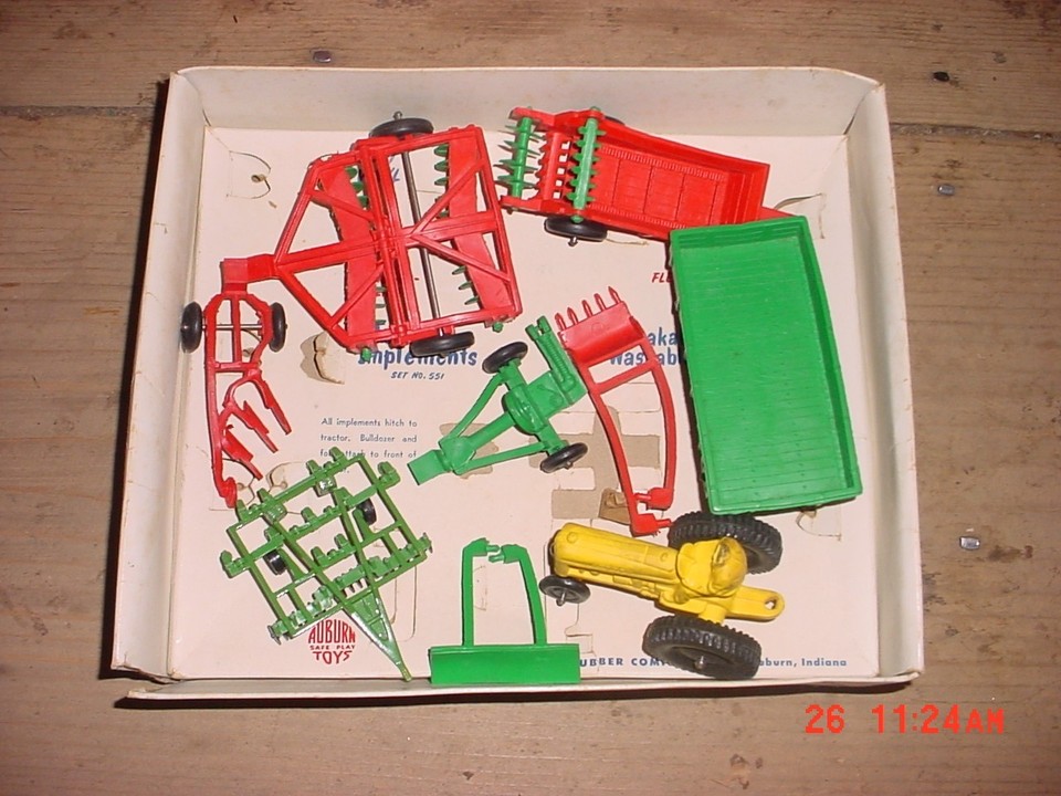 Vintage Auburn Toys No. 551 Farm Implement Set w/Box | eBay
