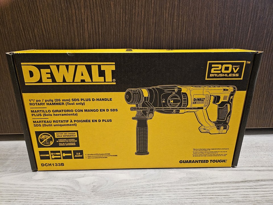 New Dewalt DCH133B 20V Max XR Brushless 1” SDS Plus D-Handle Rotary ...