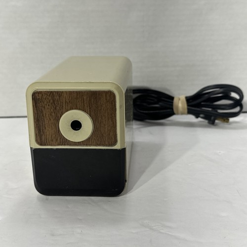 Vintage Boston Electric Pencil Sharpener Model 18 296A Works Wood Grain ...