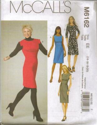 OOP McCalls Sewing Pattern 6162 Misses Plus Size Dress Size 14 to 20 | eBay