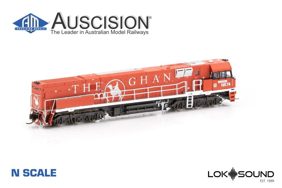 Auscision (NNR-11S) NR74 The Ghan MK1 - Red/Silver - N Scale DCC | eBay