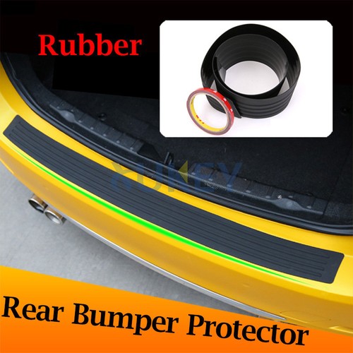 Car Black Rear Boot Bumper Sill Protector Plate Rubber Cover Guard Trim ...