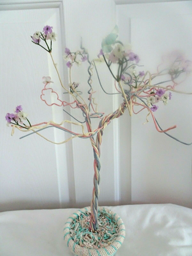Twisted Wire 17" Decorative Tree-Spring Decor-Pastel Colors | eBay