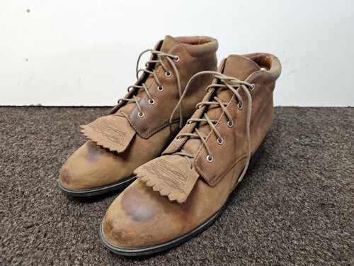 Ariat Boots Womens 9B Western Roper Kiltie Brown Leather Lace Up Ankle ...