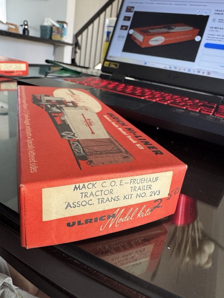 Ulrich Mack COE Fruehauf Unbuilt Boxed HO Trains Model Kit 50s MIB | eBay