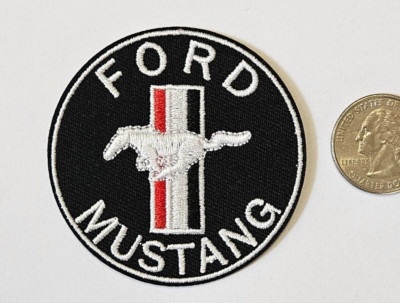 FORD MUSTANG PATCH CARS TRUCKS AUTO MOTORSPORT EMBROIDERED IRON ON 2.5 ...