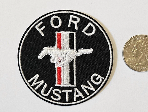 FORD MUSTANG PATCH CARS TRUCKS AUTO MOTORSPORT EMBROIDERED IRON ON 2.5 ...