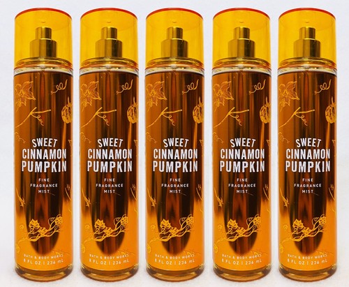 5 Bath & Body Works SWEET CINNAMON PUMPKIN Fine Fragrance Mist Body ...