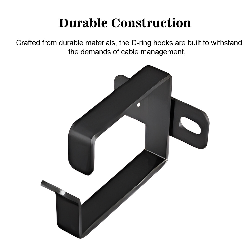 10pcs Convenient D Ring Safe Cable Management Clip For Server Rack Home ...