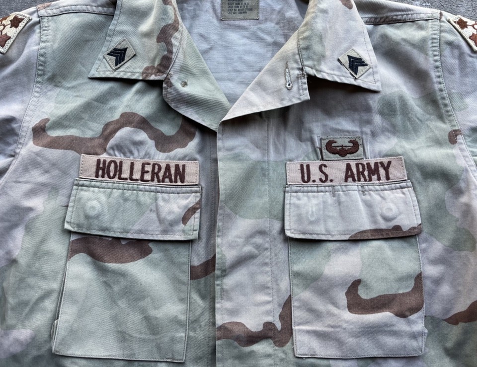 US Military Army Desert Combat DCU Coat Shirt Medium Regular Holleran ...