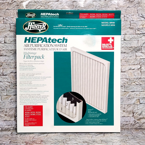 Hunter HEPAtech Replacement Multistage Air Filter *30930 *New & Sealed ...