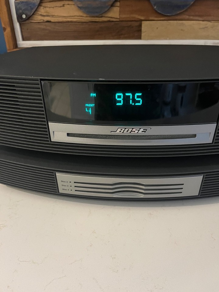 Bose Wave III (3) Music System AM/FM AUX Alarm w/3 CD Changer Accessory ...