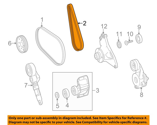 MERCEDES OEM 10-16 Sprinter 3500 3.0L-V6 Belts Pulleys-Ac Belt ...