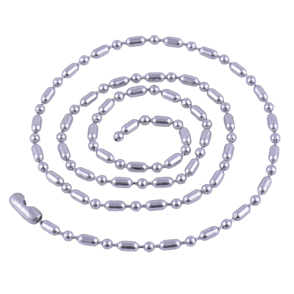 Stainless Steel 26 Inch 3.2 mm Ball Cylinder Link Neck Chain Necklace ...