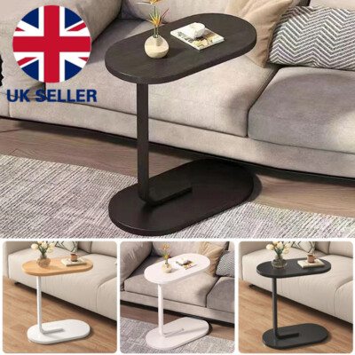 Small C-Shape Sofa Side Table Couch Laptop End Table Coffee /Tea Snack ...