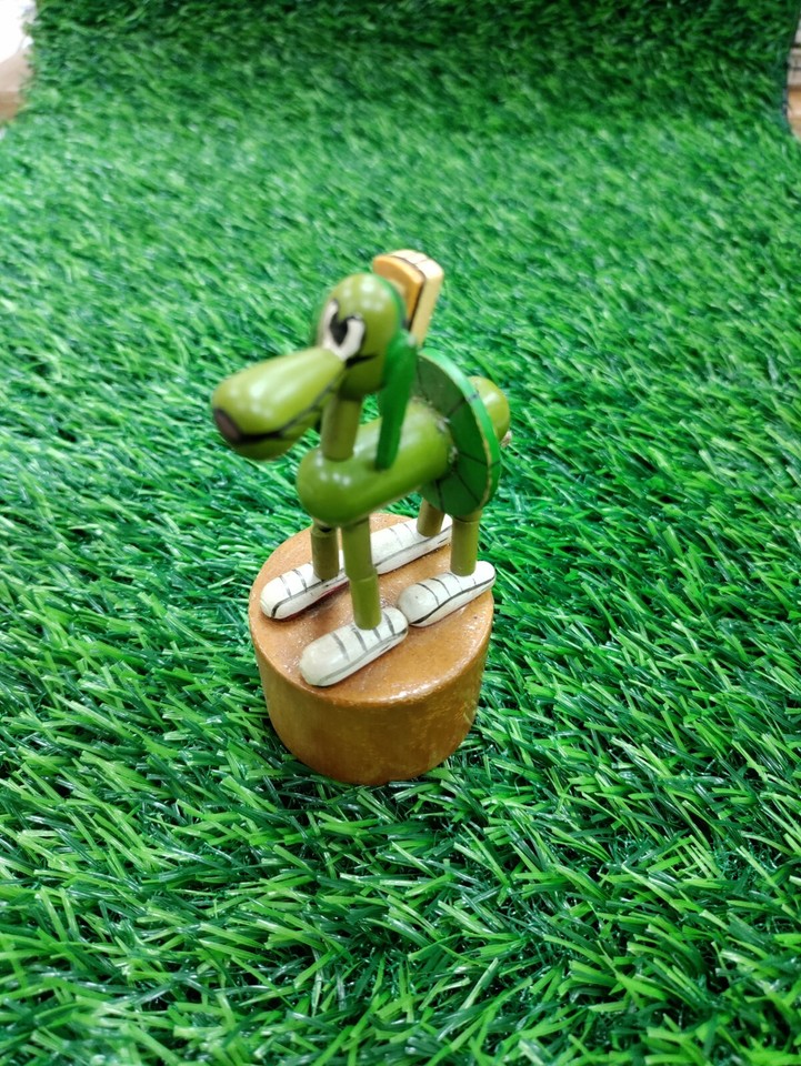 Vintage Marvin The Martian Wooden Push Up Button Collapsible PUPPET Toy ...