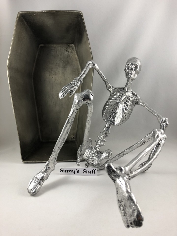 Pottery Barn Skeleton Coffin Party Bucket Tub Beverage Cooler Halloween ...