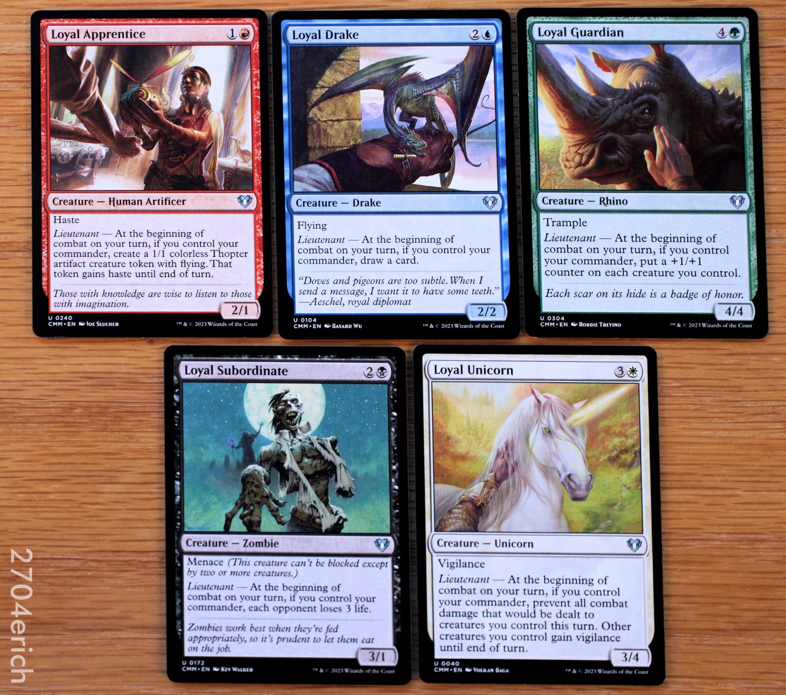 Set 5 Loyal Creatures Commander Masters *NM Unplayed* Magic Group MTG ...