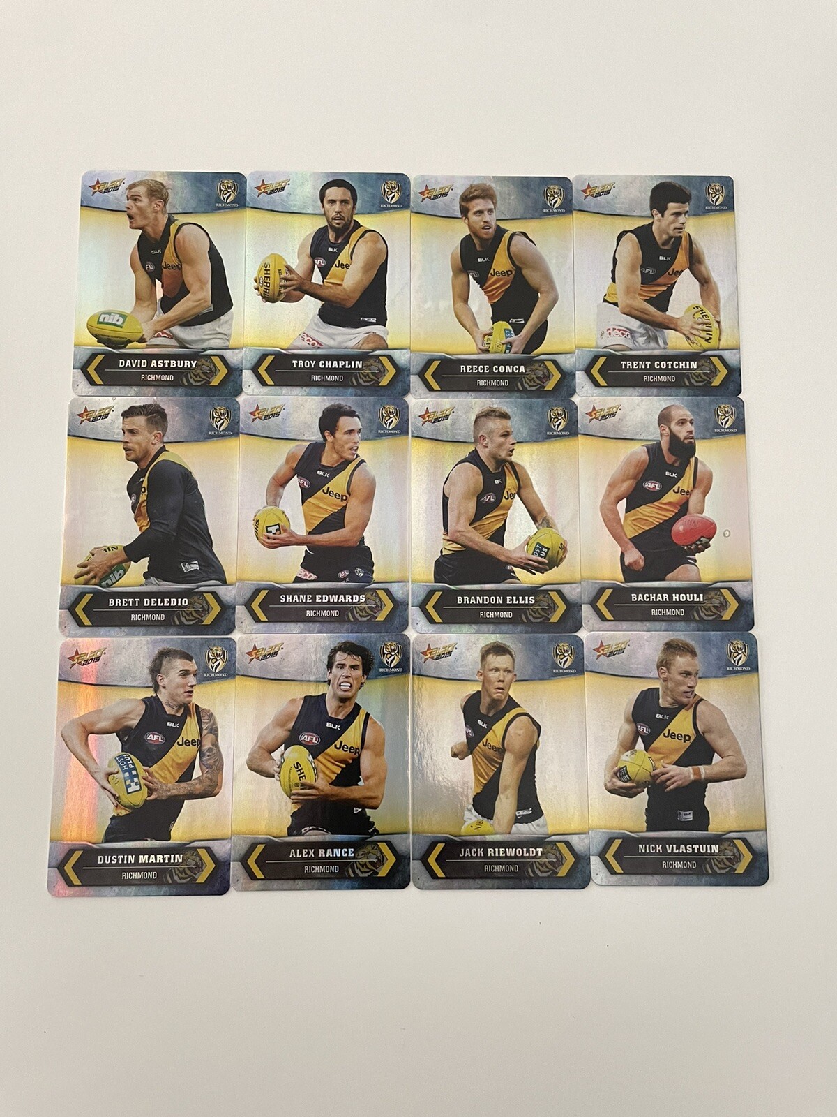 2015 AFL SELECT CHAMPIONS SILVER PARALLEL RICHMOND TIGERS TEAM SET OF ...