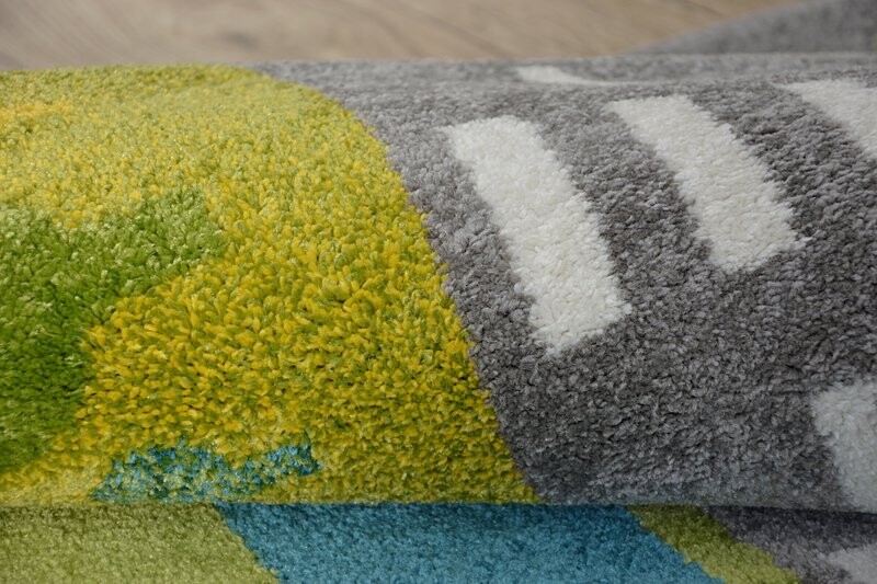 Thick MODERN RUGS 'PAINT' quarter circle ORIGINAL streets grey For Kids ...