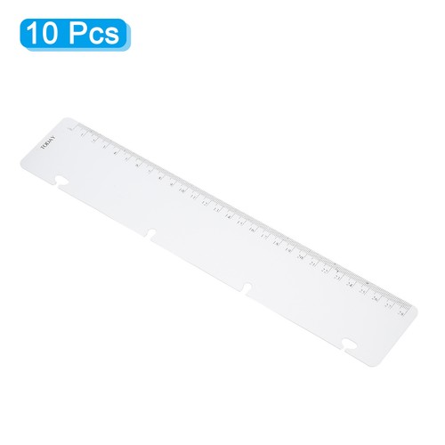 10pcs 11.8"x2.2" Bookmark Ruler Snap-in Ruler for A4 Binder Notebook ...