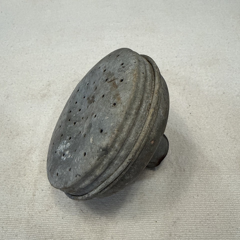 Vintage Old Metal Garden Watering Can Sprinkler Head Threaded Spout ...