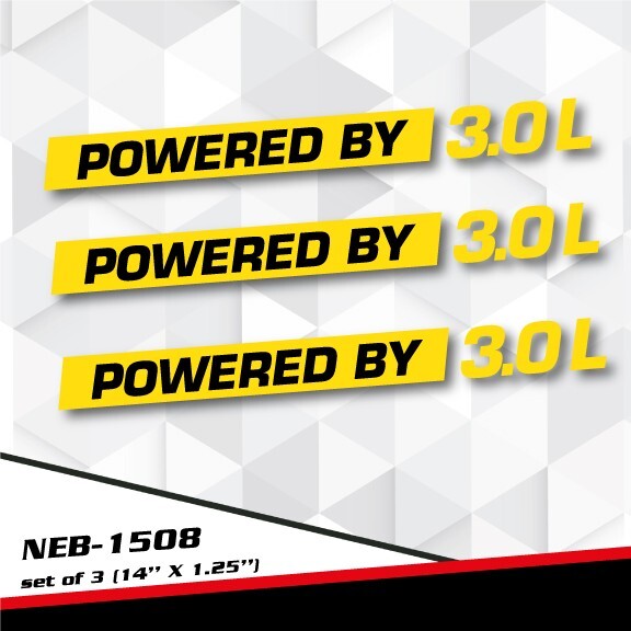 POWERED BY 3.0L Decal Stickers racing for V8 2JZ SUPRA M2 DOHC XJ EFI ...