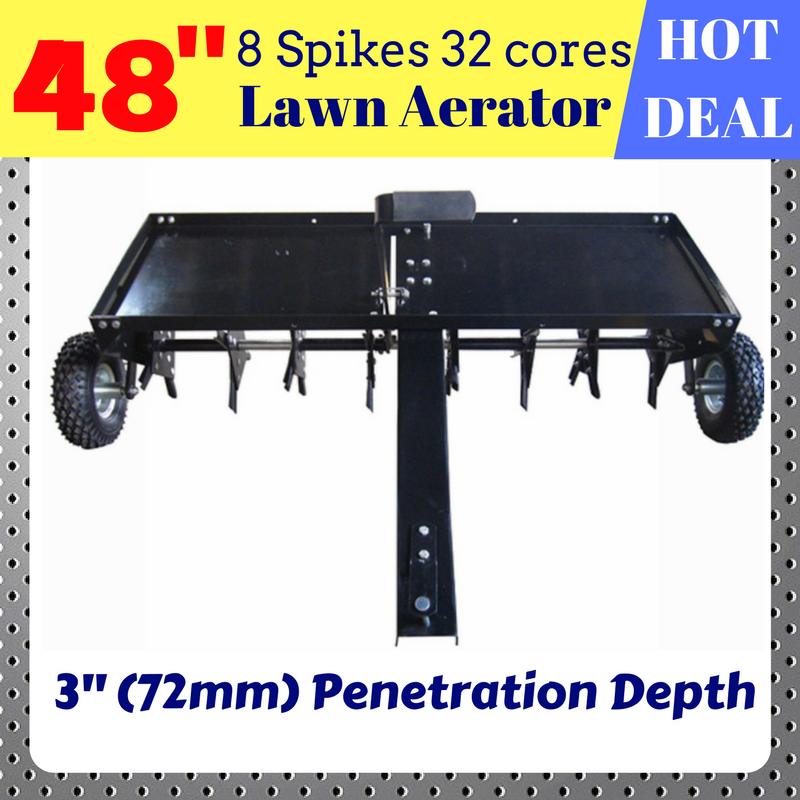 Lawn Aerator 48 " 32 Core Spike Tow Behind Spike ATV Ride on Mower ...