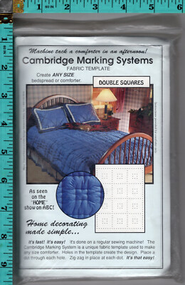 Double Squares Cambridge Marking Systems Fabric Template for Bedspread ...
